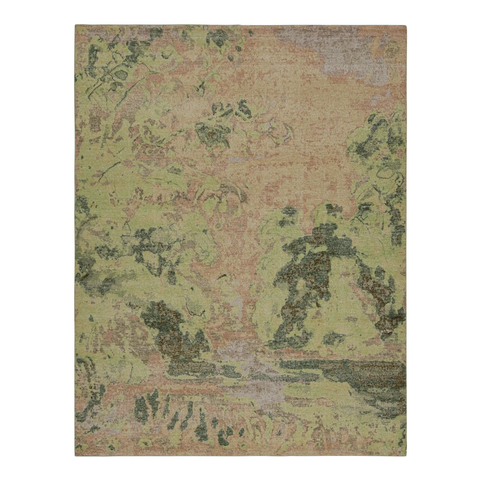Rug & Kilim’s Contemporary Abstract Impressionist Rug With Botanical ...