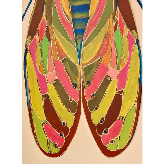 Organic Modern “17 Years” Insect Giclee on Canvas | Chairish