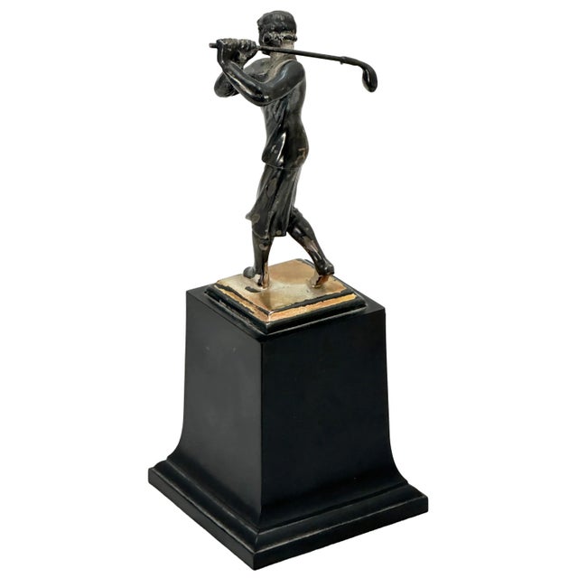 Antique 1929 Silverplate Figurative Womens Golf Club Championship ...