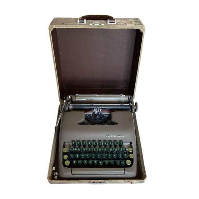 Vintage Mid Century 1951 Smith Corona Sterling Portable Typewriter With ...