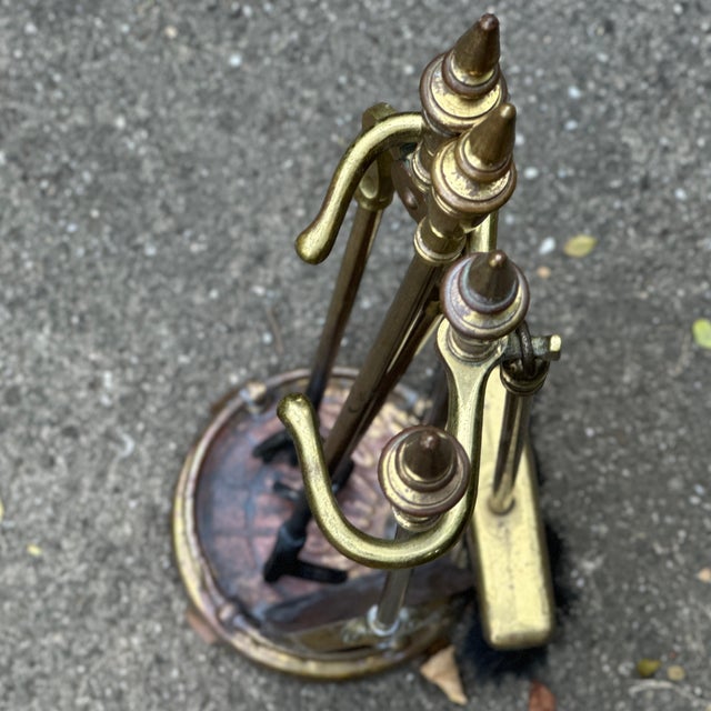 Vintage Brass Fireplace Tools Set | Chairish
