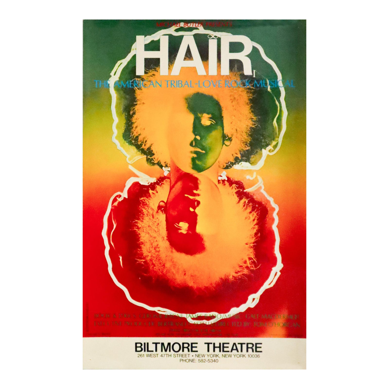 1970s American Theatre (Broadway) Window Card, Hair | Chairish