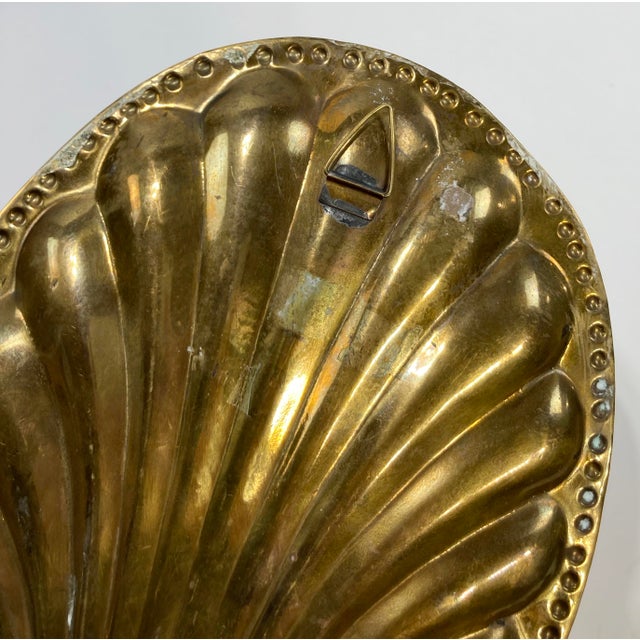 Vintage Brass Shell Motif Wall Candle Sconces, Pair | Chairish