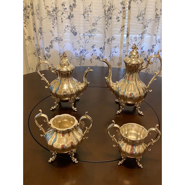 Vintage Reed & Barton Pumpkin Pattern Silverplate Tea Set- 4 Pieces ...