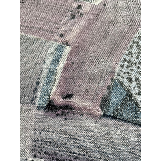 “Snow Day” Gestural Abstraction Painting | Chairish