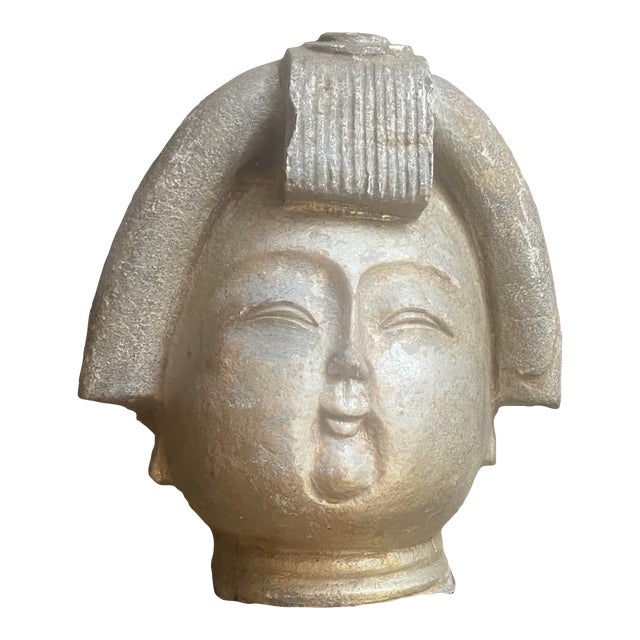 19th Century Stone Tang Style Chinese Statue Head | Chairish