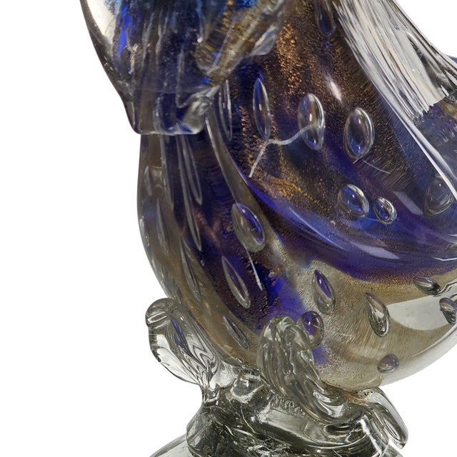 Murano Art Glass Pheasant Figurine Seguso Bullicante | Chairish