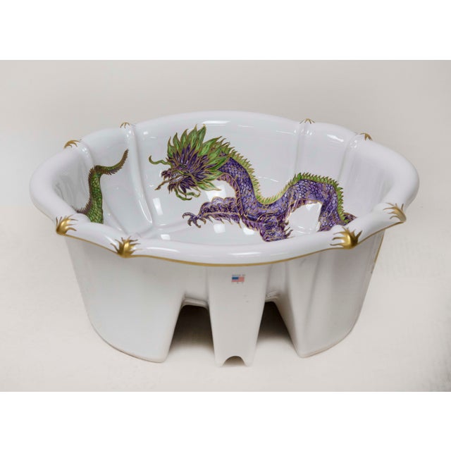 Sherle Wagner Hand-painted Dragons Sink | Chairish