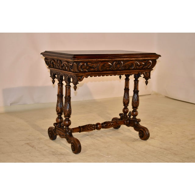 19th Century French Oak Side Table | Chairish