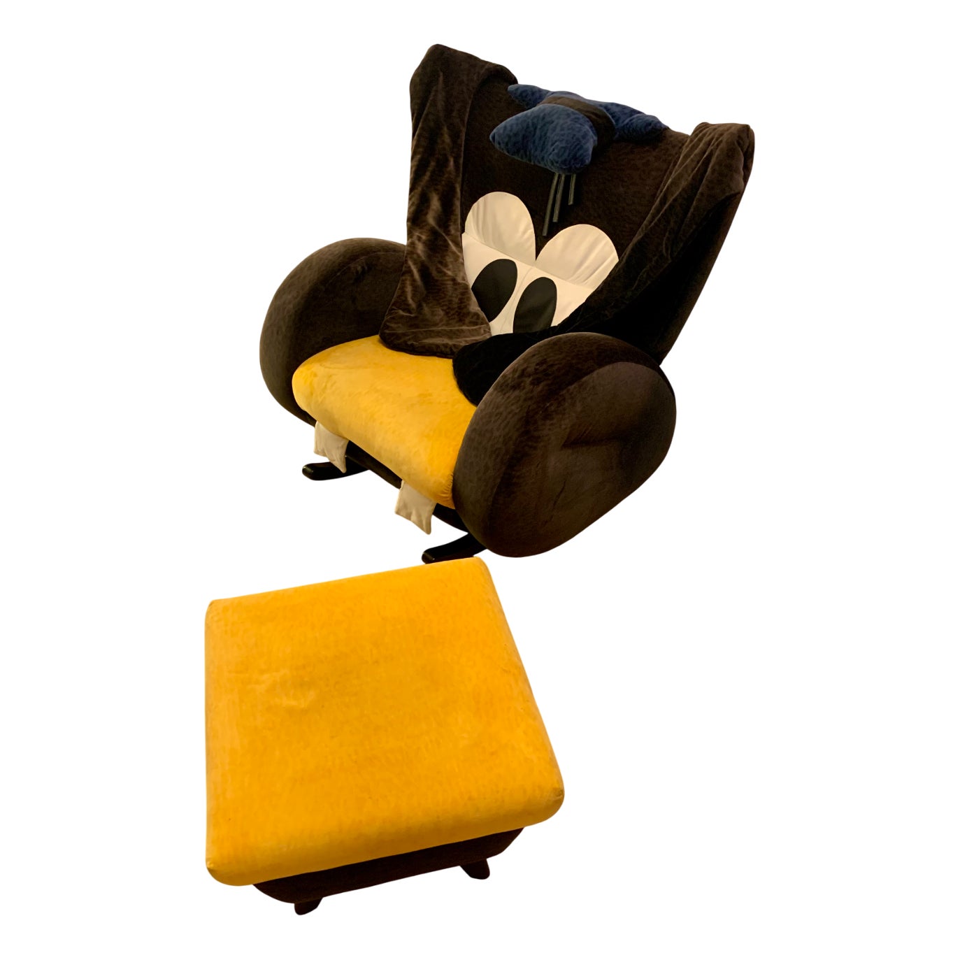 Set of Vintage Goofy Rocking Chair and Footstool by Bretz, 1990s | Chairish