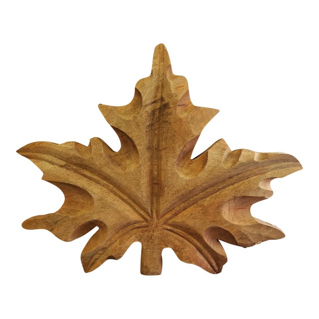 Hand Carved Maple Leaf | Chairish