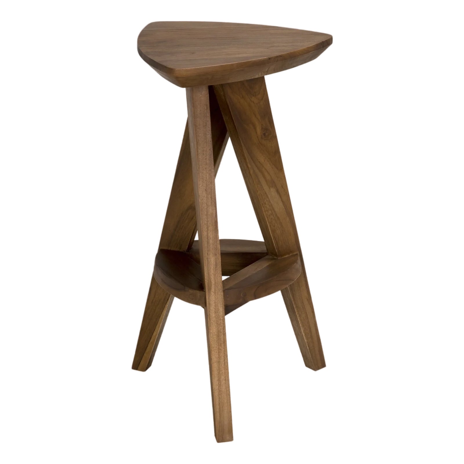 Twist Counter Stool, Teak | Chairish