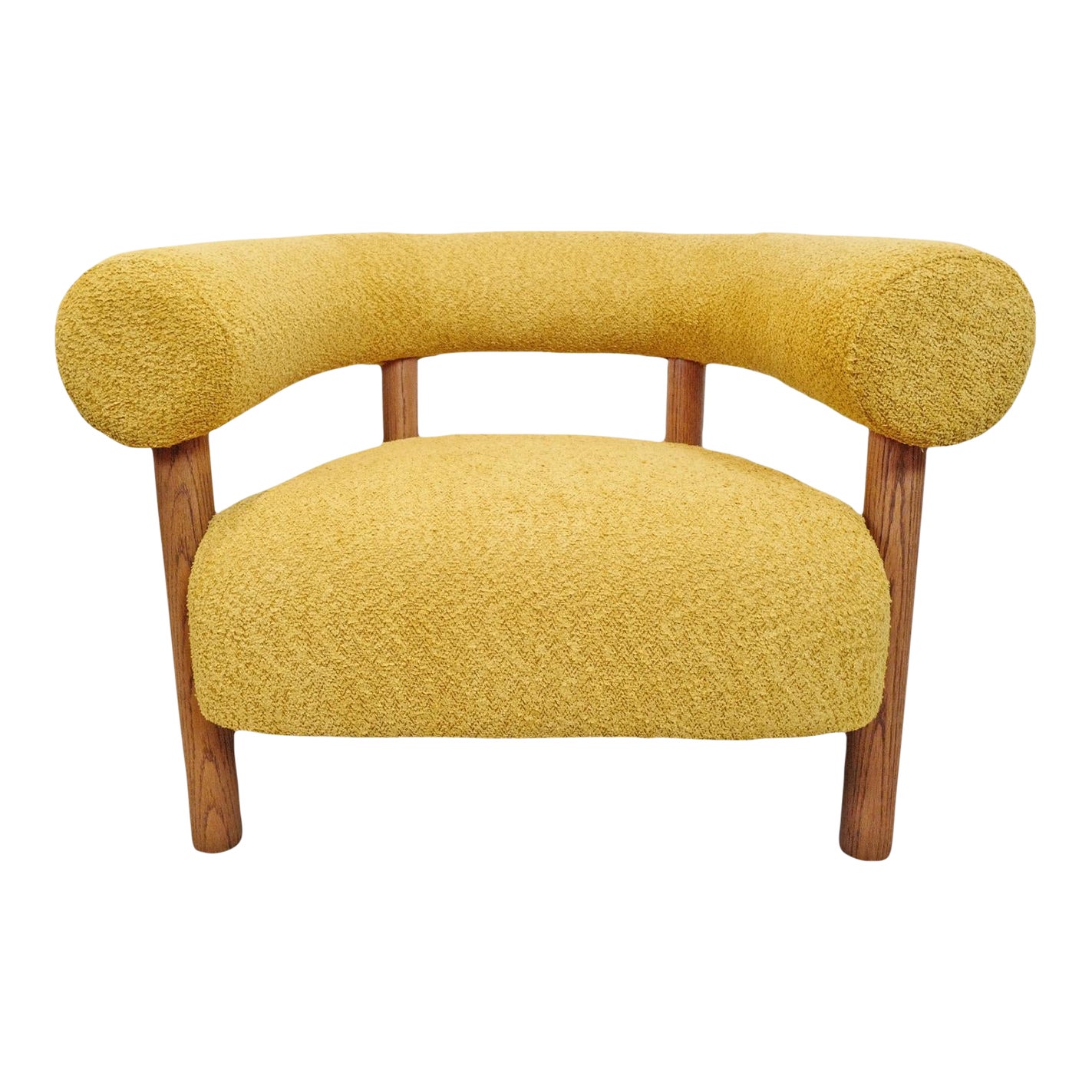 Mustard U Back Accent Chair | Chairish