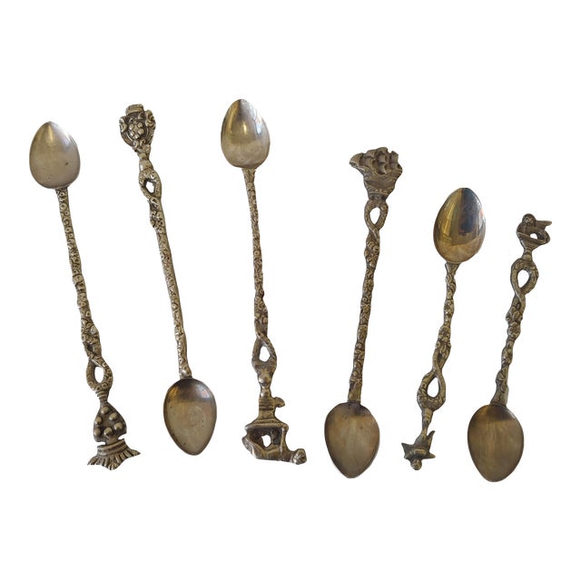 Vintage Italian Coffee Spoons - Set of 6 | Chairish