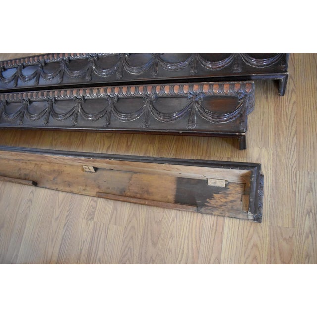 Set of 3 Antique Wood Window Cornices | Chairish