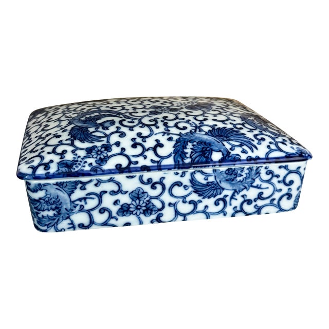 Vintage Japanese Phoenix Ware Playing Card Box | Chairish