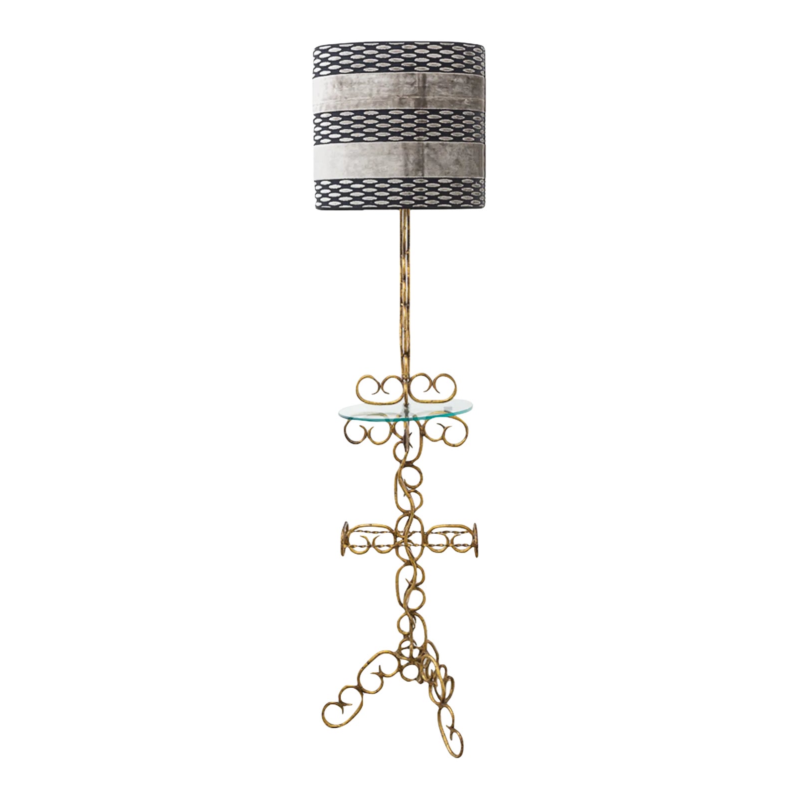 Mid-Century Gold Chain Floor Lamp, 1960s | Chairish
