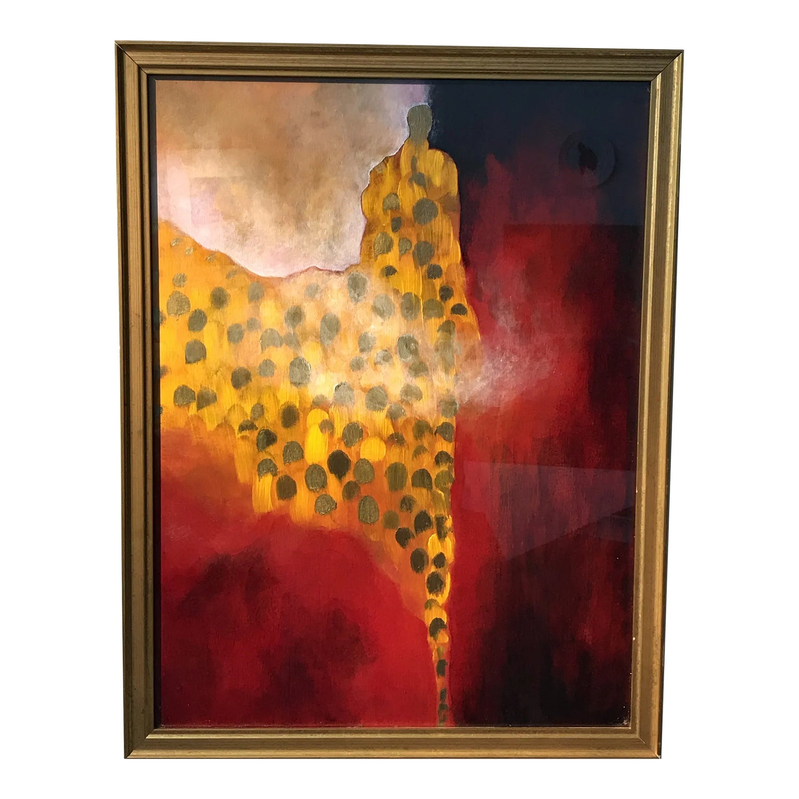 1990s Modern Abstract Painting, Framed | Chairish