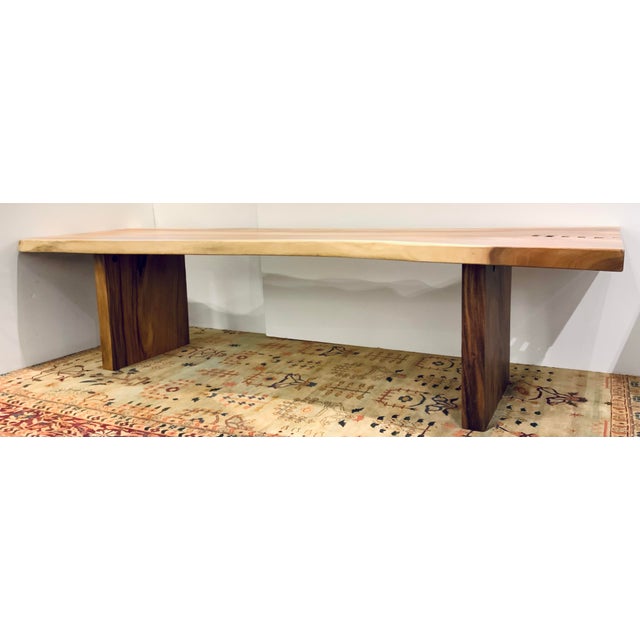 Custom Organic Modern Live Edge Natural Wood Dining Table | Chairish