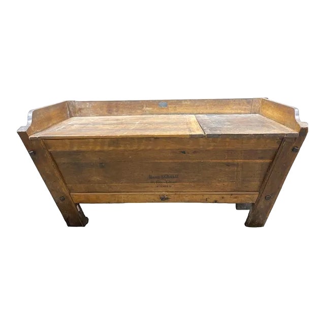 Early 20th Century French Oak Lift Top Bakers Trough | Chairish