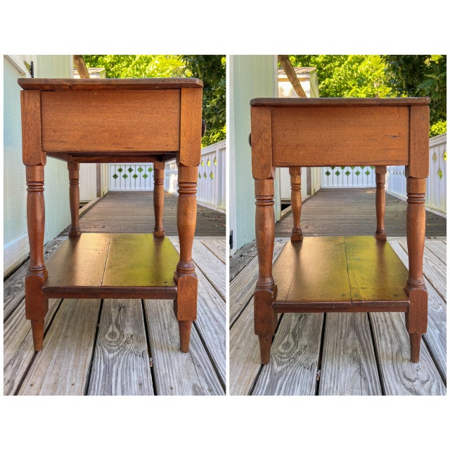 Antique Early 19th Century Southern Solid Chestnut Side Table With ...
