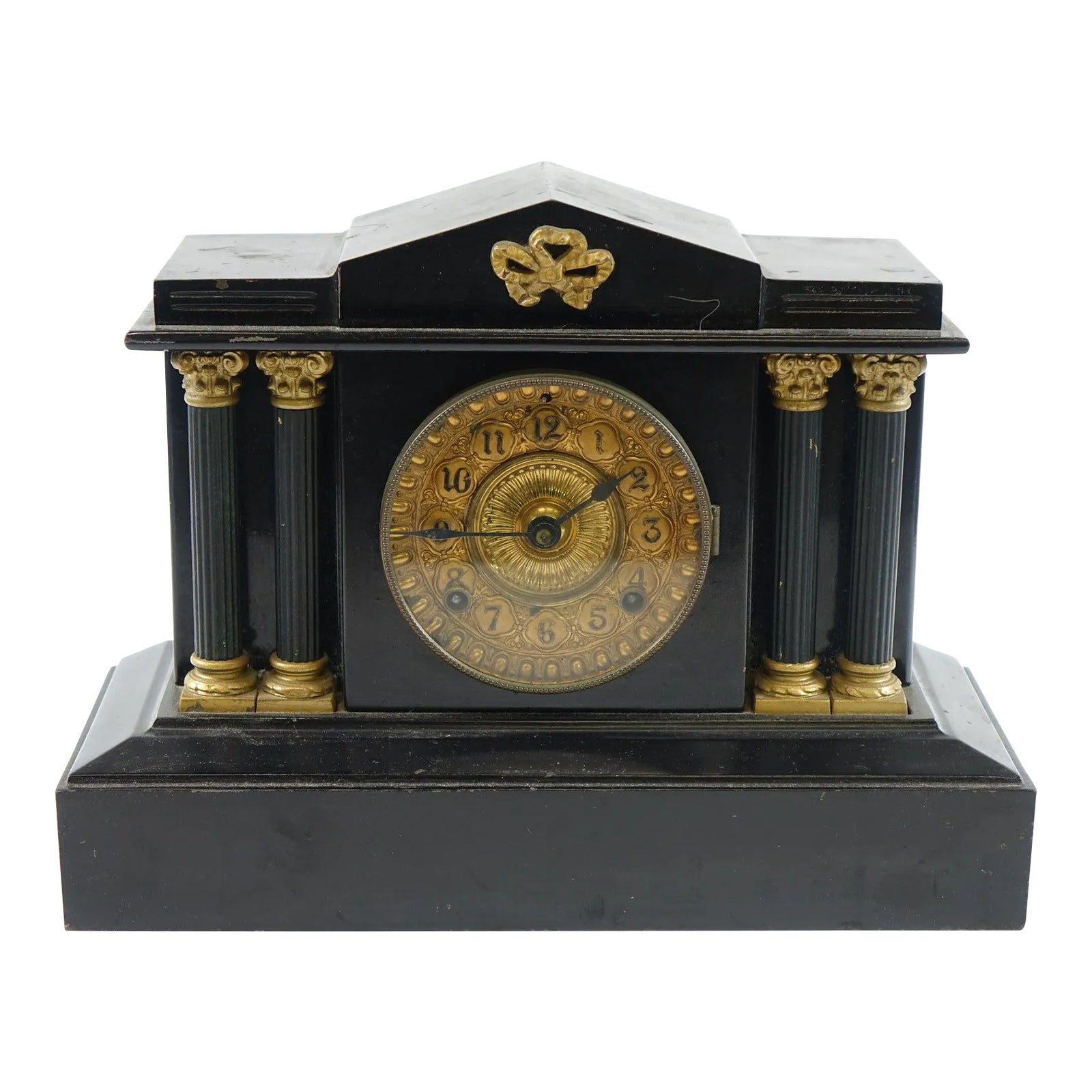 Early 20th Century Vintage Mantel Clock by Ansonia Clock Co | Chairish