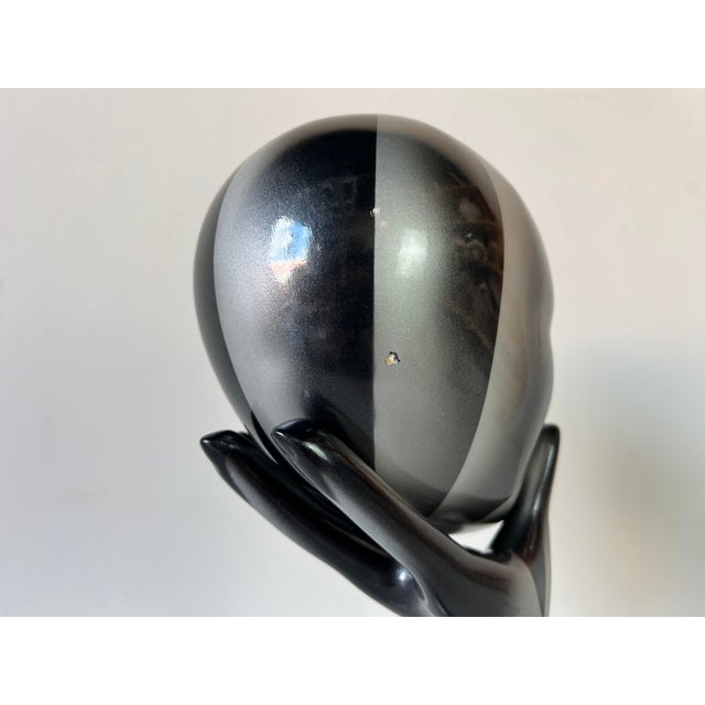 90's Postmodern Hand and Head Sculpture | Chairish
