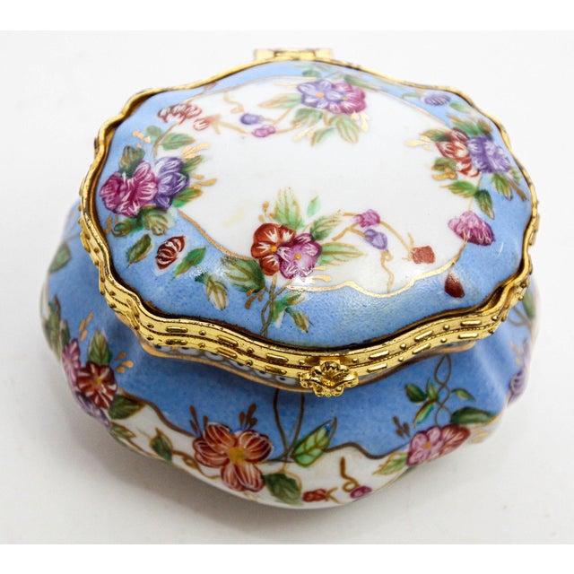 Vintage Limoges France Porcelain Table Box 1940s | Chairish