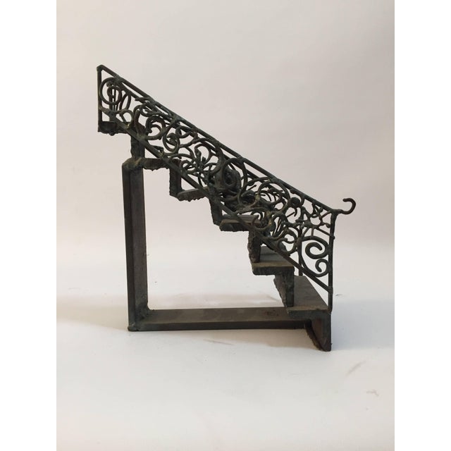 Macabre Surreal Brutalist Steel Step Sculpture | Chairish