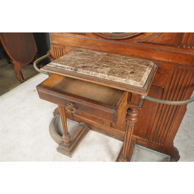 Antique Circa 1870 American Victorian Walnut Entry Hall Tree / Stand ...