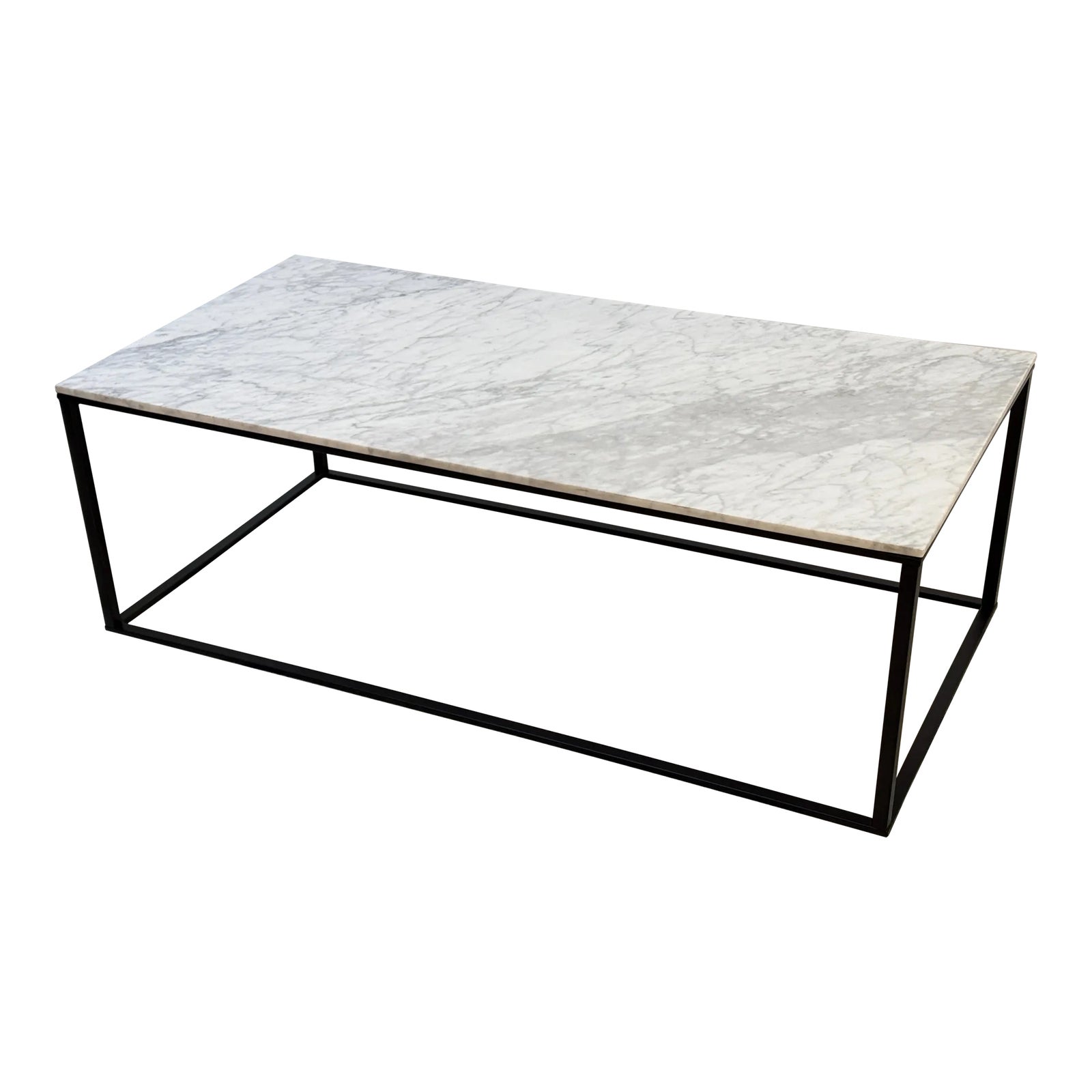 West Elm Streamline Marble Top Coffee Table | Chairish