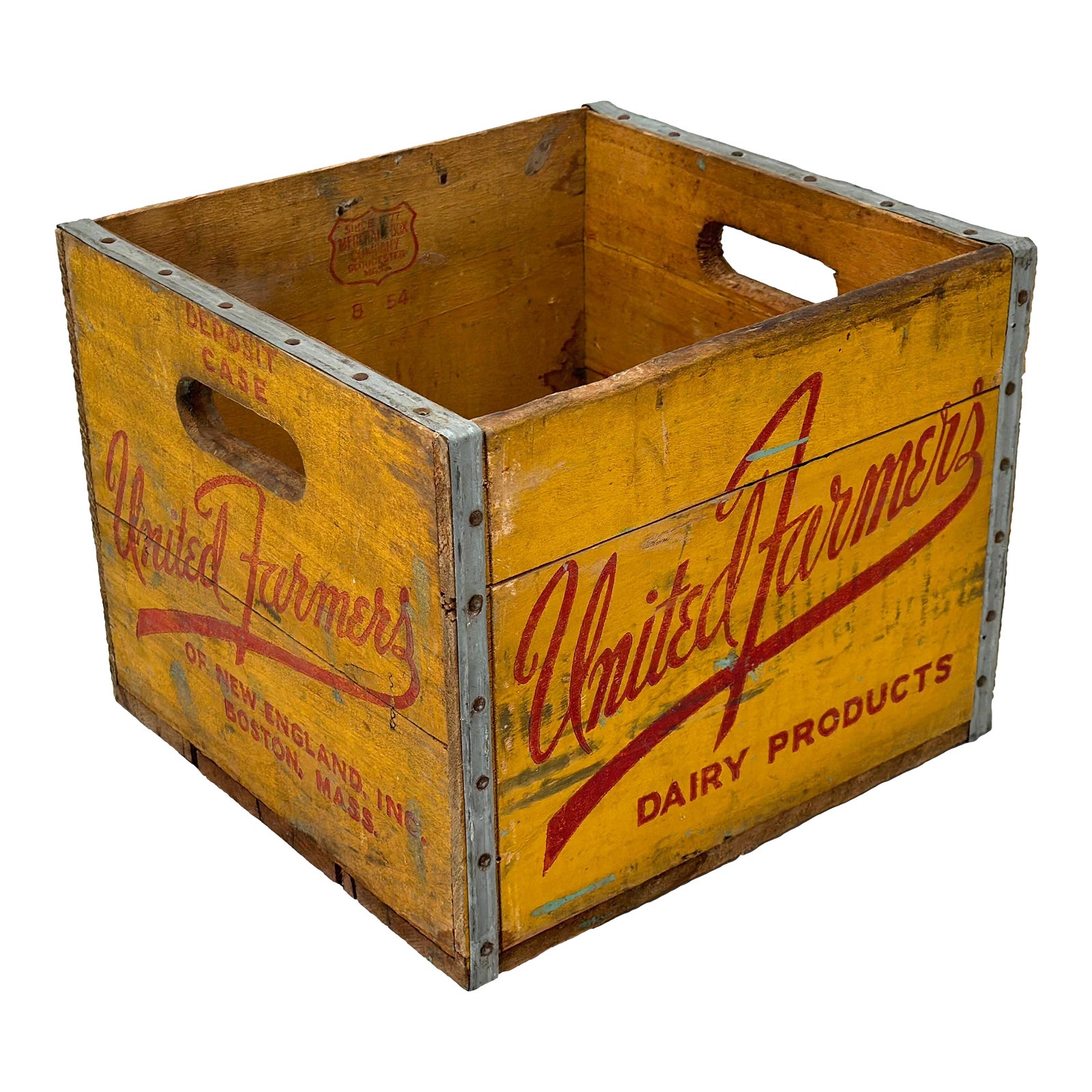 Vintage 1930s United Farmers Dairy Products Wood Shipping Crate From ...