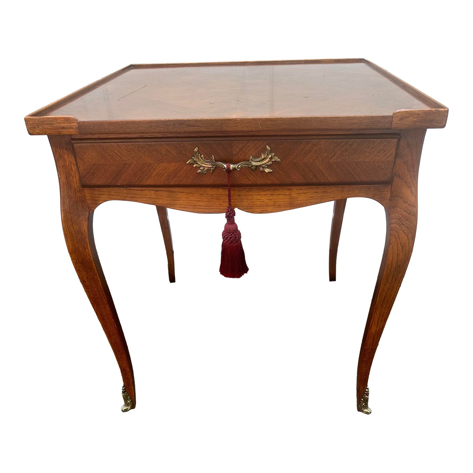 Mahogany French End Table | Chairish