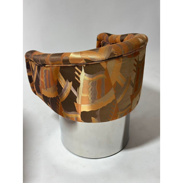 Pair Pace Stainless Steel Swivel Lounge Chairs, 1970 | Chairish