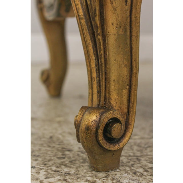 Weiman Vintage Gold Leaf Marble Top French Commode | Chairish