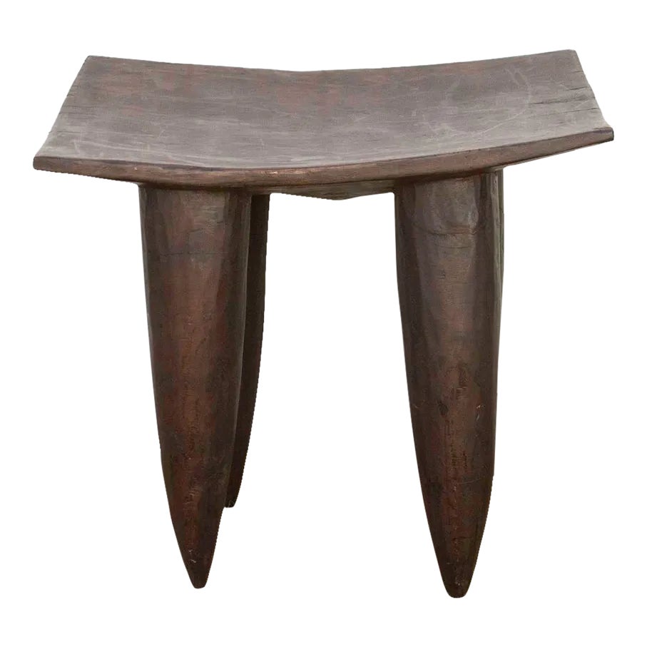Tall Rectangular African Senufo End Table | Chairish