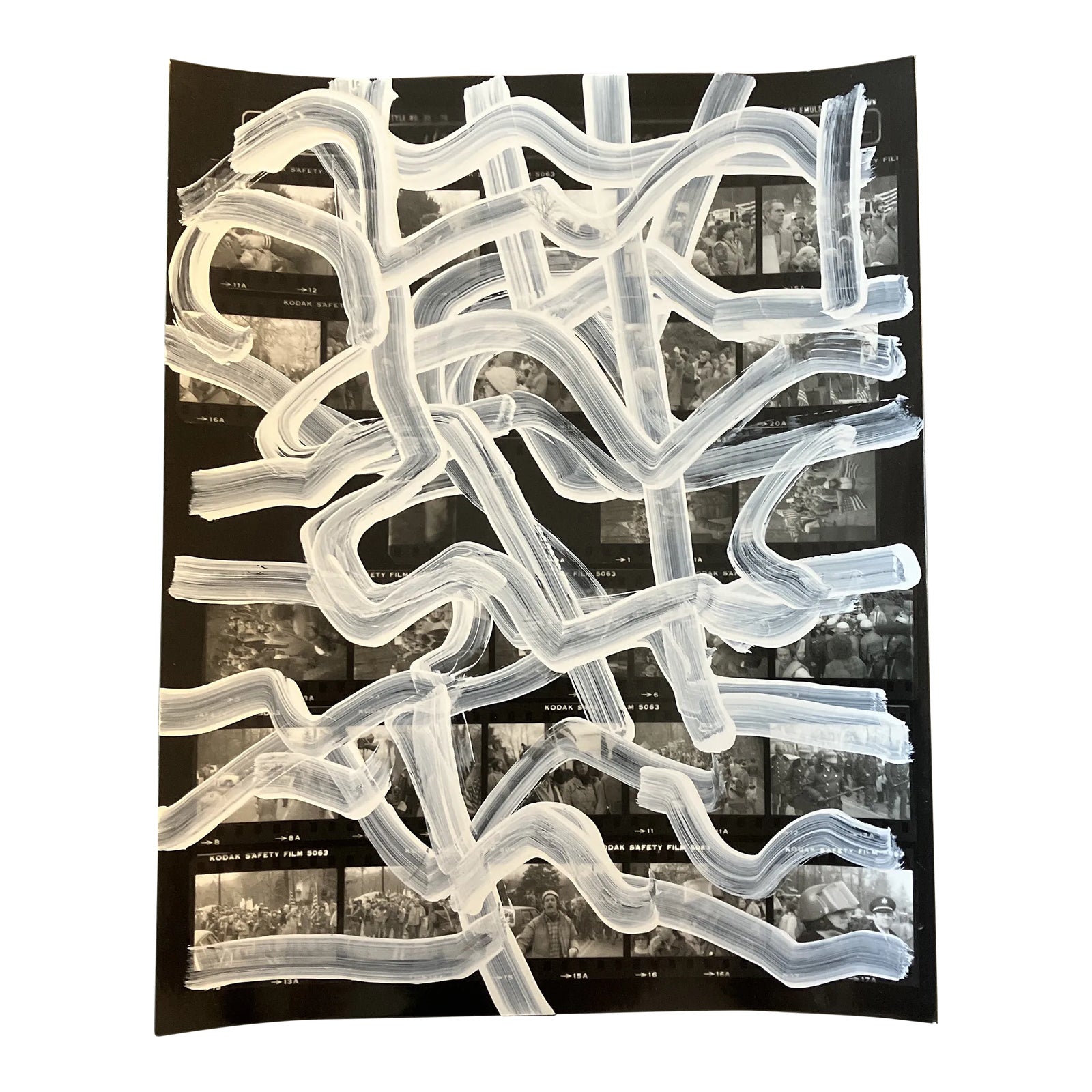 Contemporary Original Wayne Cunningham Abstract Painting/ Vintage Photo ...