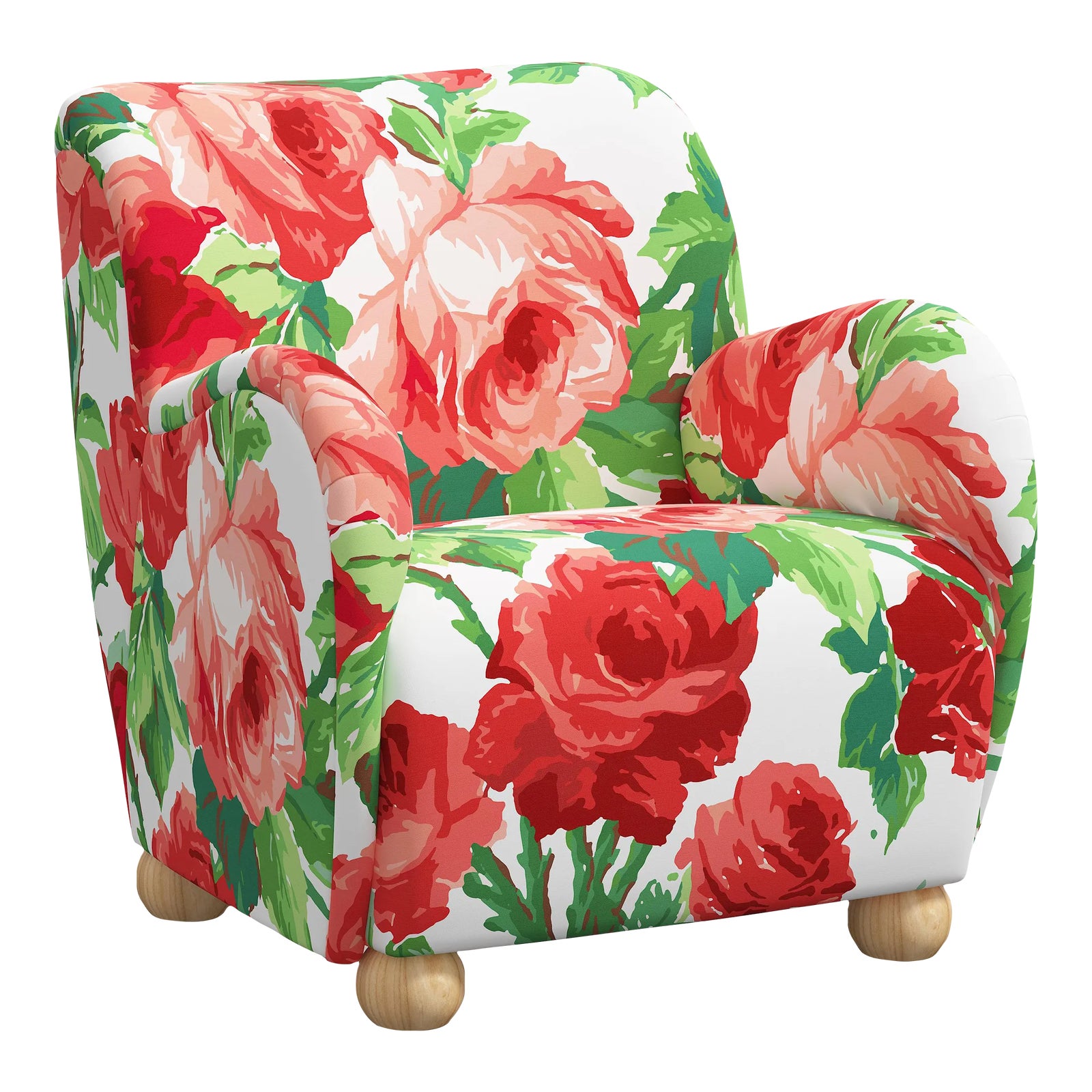 Red from Scalamandre crafted by Cloth & Company Portland Chair, White ...