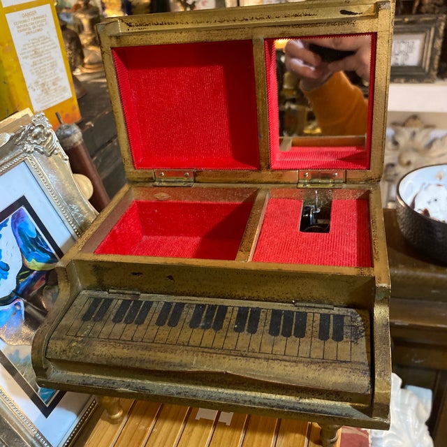 Late 20th Century Vintage Grand Piano Italian Florentine Guild Wood ...