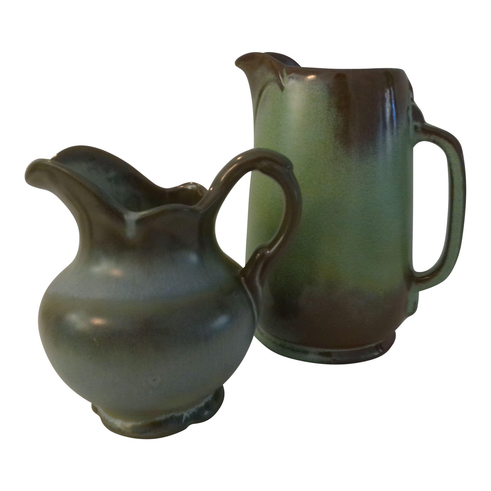 Vintage Frankoma Pottery Collectible Pitchers, a Pair | Chairish
