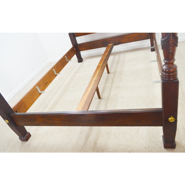 Henredon Mahogany Queen Poster Bed | Chairish