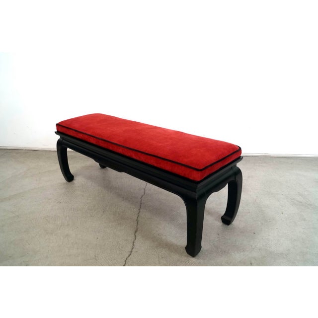 1960’s Mid-Century Asian Modern Chinoiserie Ming Bench | Chairish