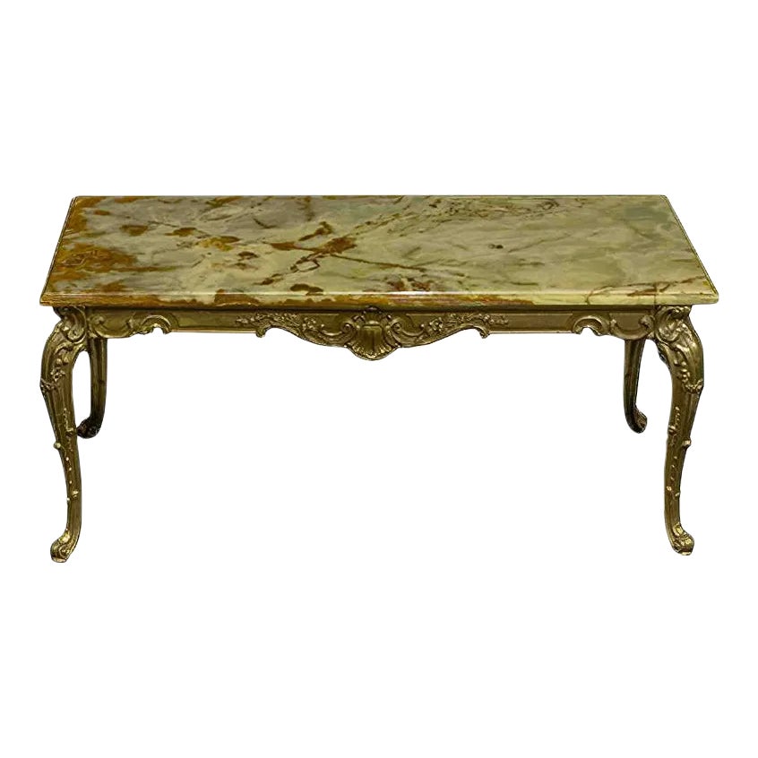 Onyx Topped Coffee Table | Chairish