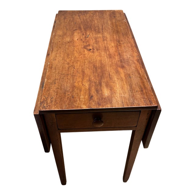 Antique Drop Leaf Table With Drawer | Chairish