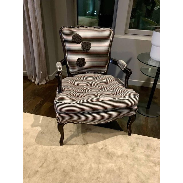 Roche Bobois Les Provenciales Striped Bergere Ivana Armchair by Jean ...