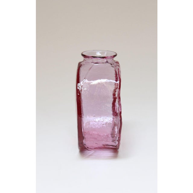 Vintage Blown Glass "Clover" Vase by Joel Myers for Blenko in Rosé ...