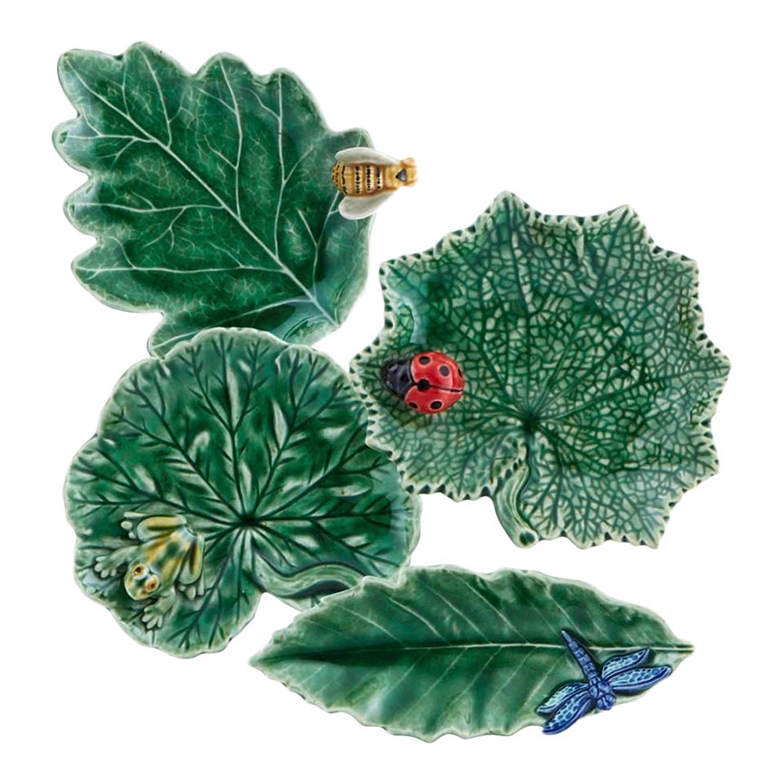 Bordallo Pinheiro Countryside Leaves, Assorted Leaves, Set of 4 | Chairish