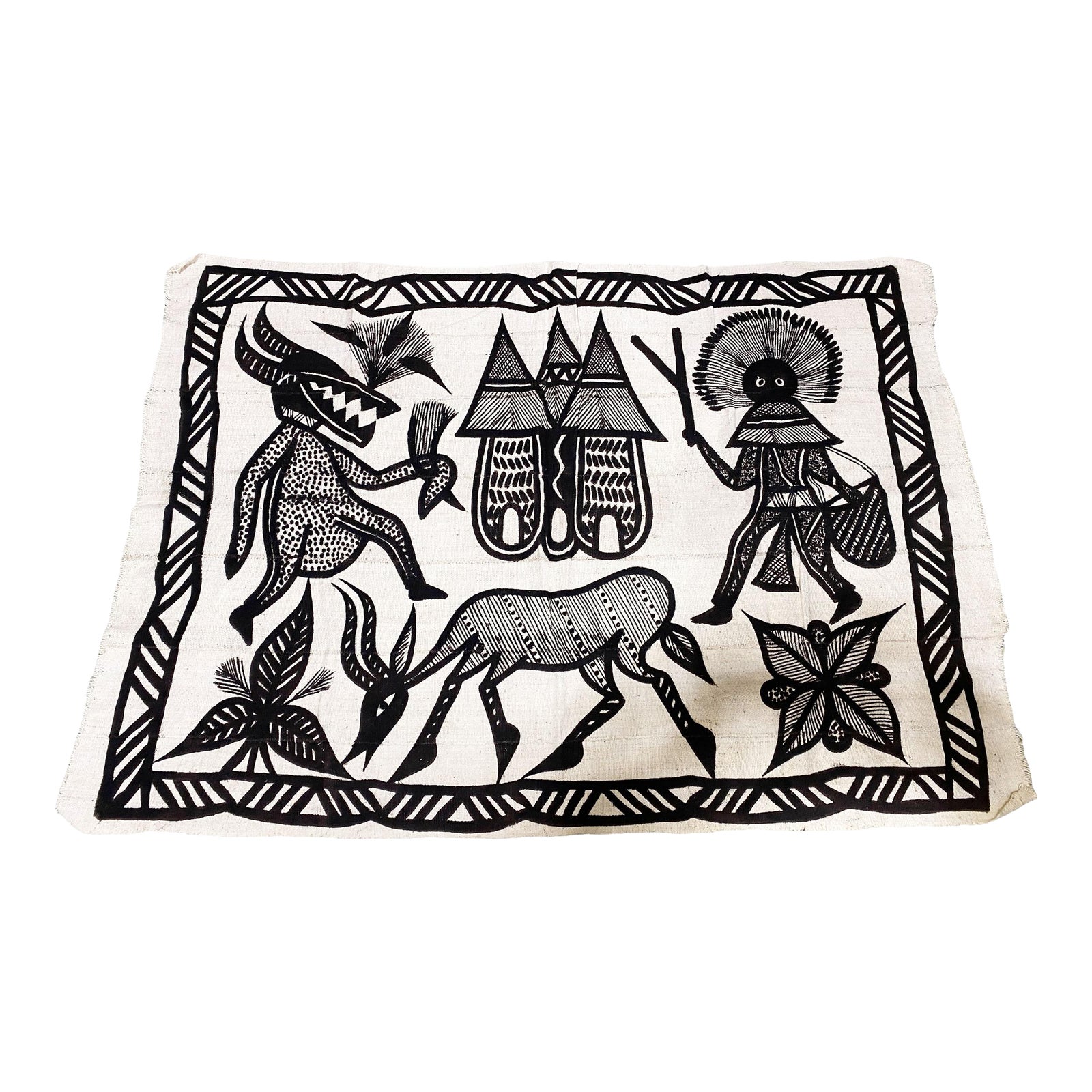 Vintage Korhogo by the Senufo People Mud Cloth Cote d'Ivoire | Chairish