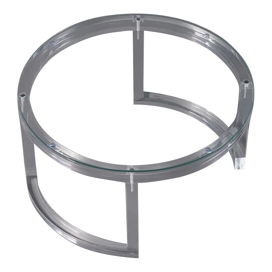 Acrylic Transparent Round Coffee Table | Chairish