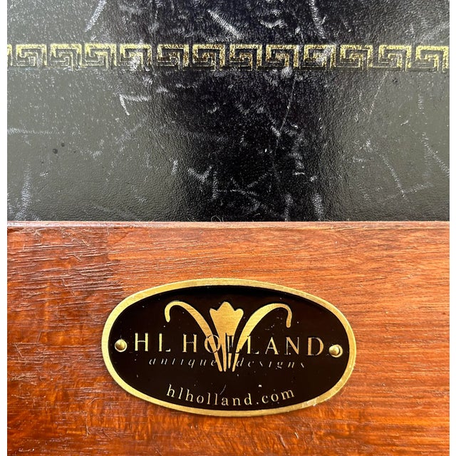 Baker, Knapp & Tubbs Hl Holland X-Leg Writing Desk, Leather Top With ...